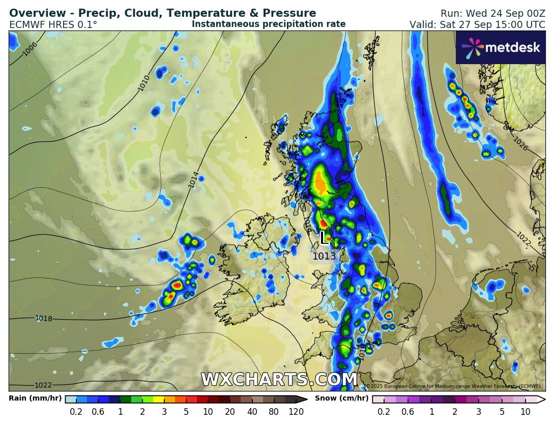 Remaining settled either side of rain returning at the weekend ...