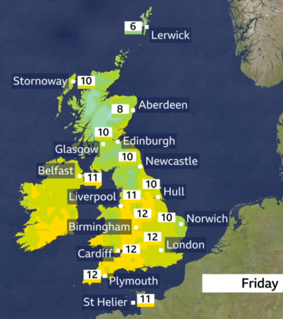 Temperatures rising into the weekend – Thursday 19th February 2026 ...